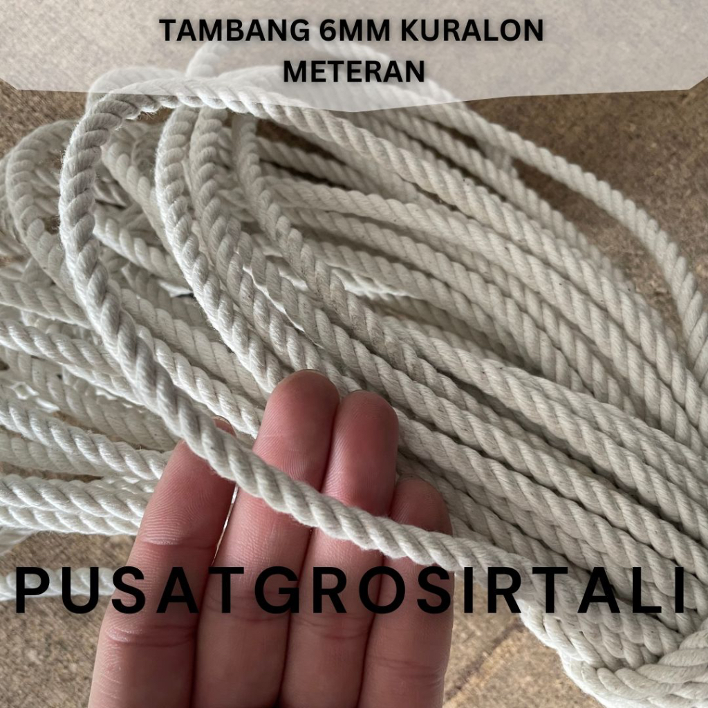 Jual TALI TAMBANG BAHAN KAIN 6MM METERAN / TALI IKAT MOBIL TRUK / TALI ...