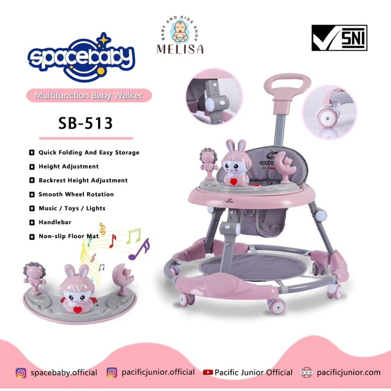 Jual Baby Walker Space Baby SB 513 Dorongan | Shopee Indonesia