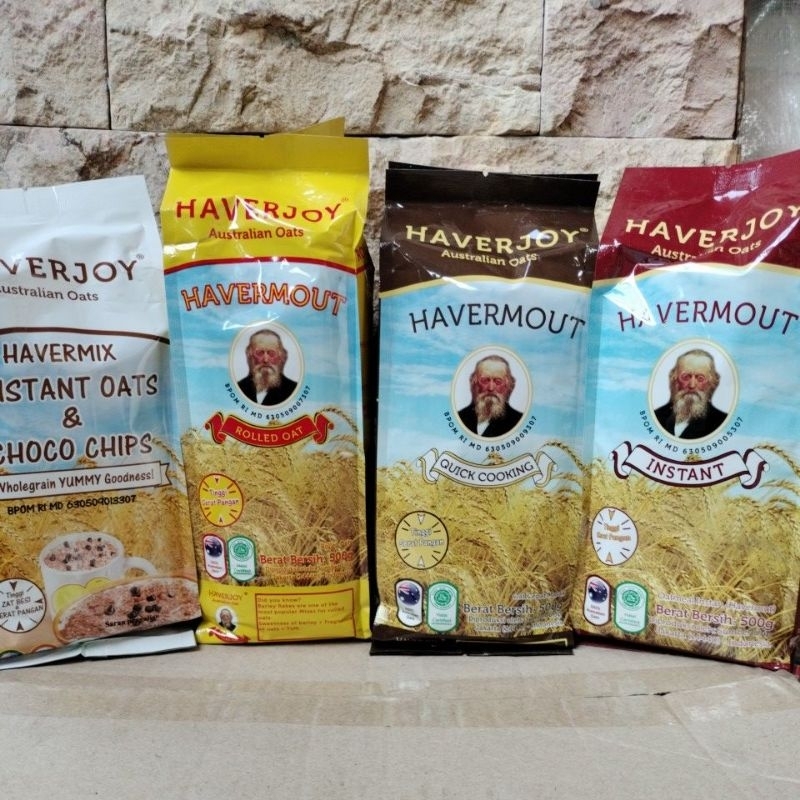 Jual HAVERJOY OATMEAL 500 GR AUSTRALIAN OAT HAVERMOUT ROLLED QUICK ...