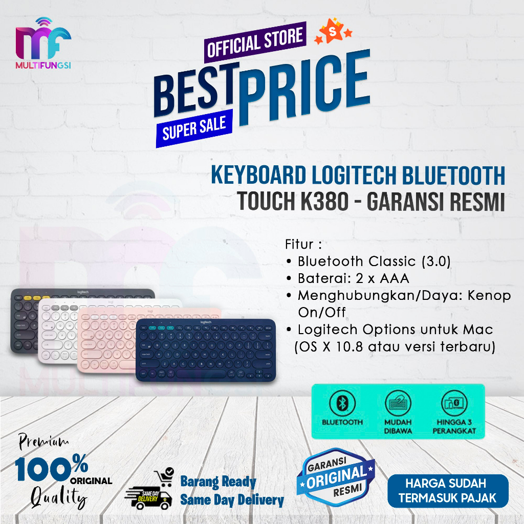Jual Logitech Keyboard K380 & K380s Bluetooth Touch - Garansi Resmi ...