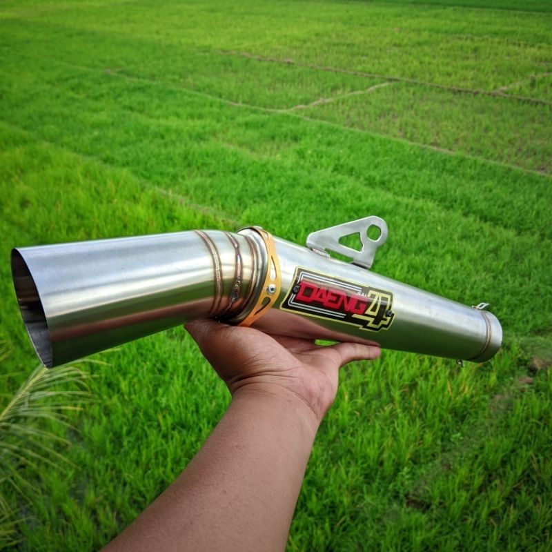 Jual Daeng sai4 Canister pipe 51mm Wave 110/125 Xrm 110/125 Skygo 125 ...