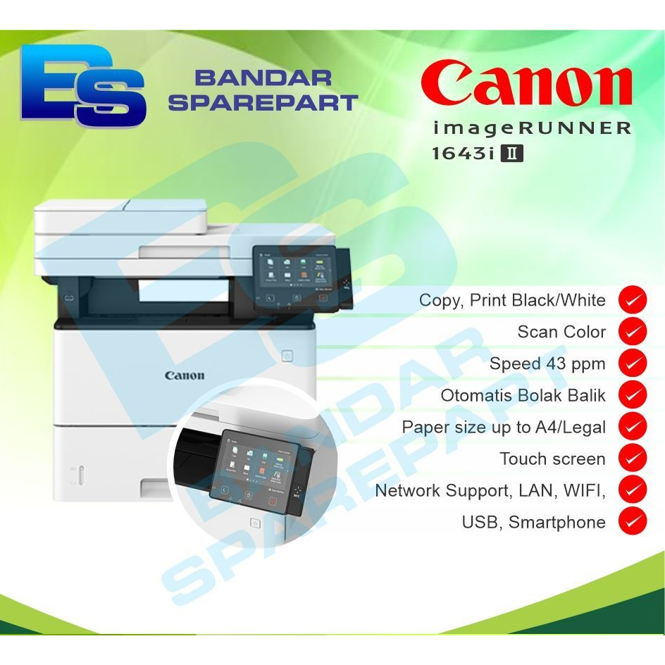 Jual Mesin Fotocopy CANON iR 1643i-II imageRUNNER 1643i-II | Shopee ...