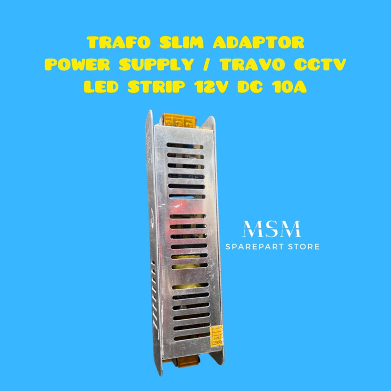 Jual TRAFO SLIM ADAPTOR POWER SUPPLY / TRAVO CCTV LED STRIP 12V DC 10A ...