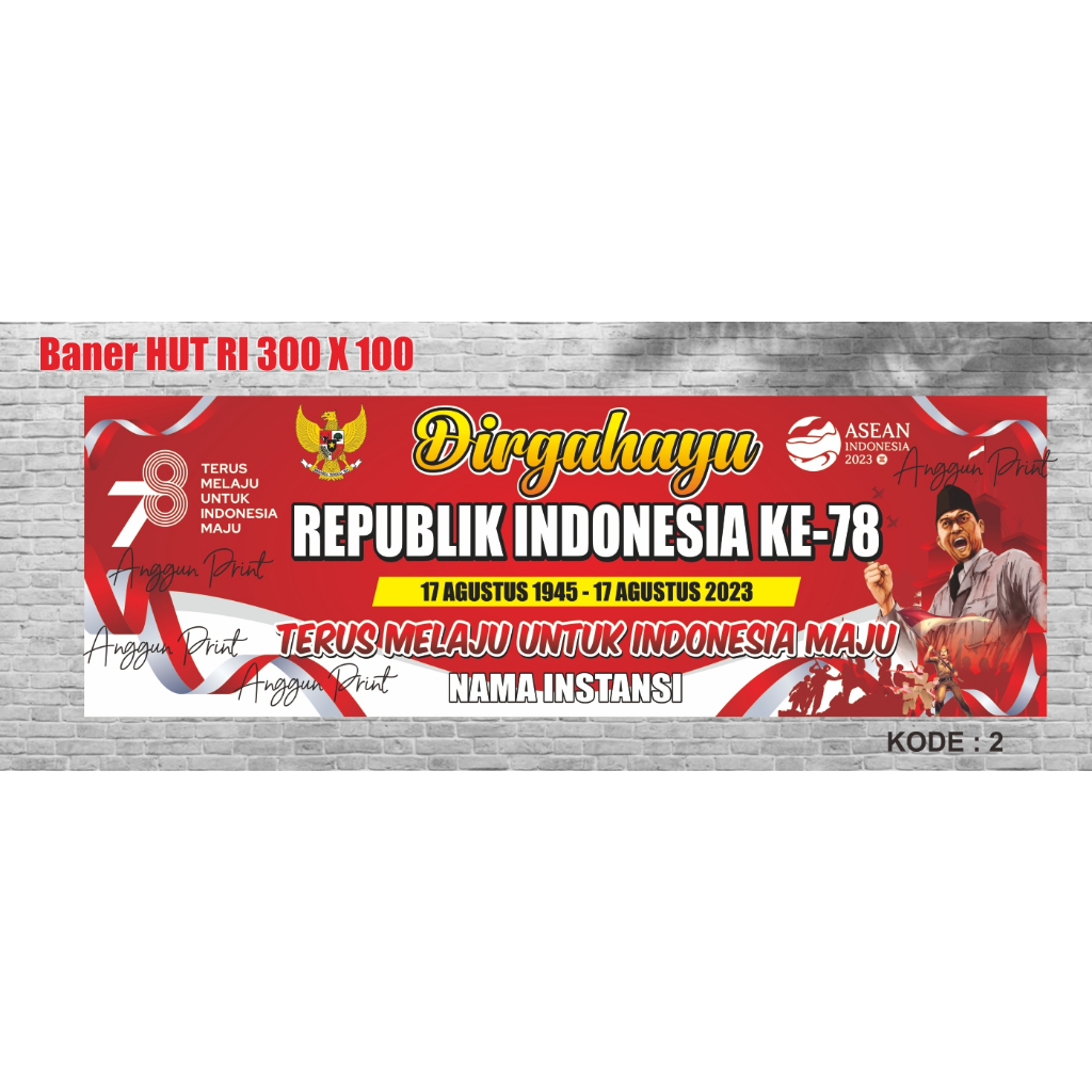 Jual PROMO HUT RI Cetak MMT Banner Spanduk Backdrop HUT RI ke 78Spanduk ...