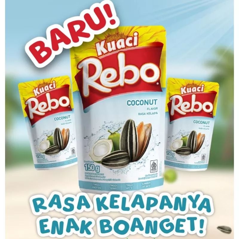 Jual kuaci REBO 150g dengan rasa coconut | Shopee Indonesia