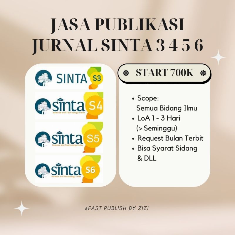 Jual TERBIT JURNAL SINTA 3, 4, 5, 6 | PUBLISH JURNAL SINTA TERPERCAYA ...