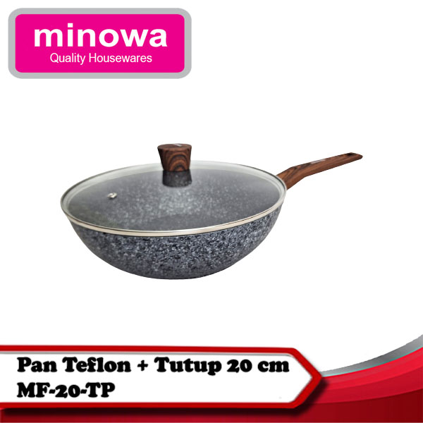 Jual Minowa Teflon / Pan Teflon Marble + Tutup anti lengket / Pan ...