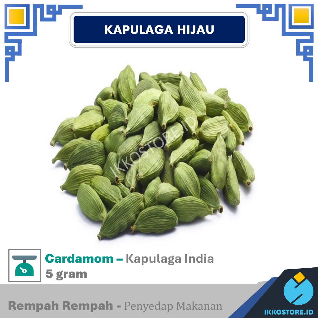 Jual Kapulaga Hijau 5gr | 10gr Whole Green Cardamom | Impor Arab ...