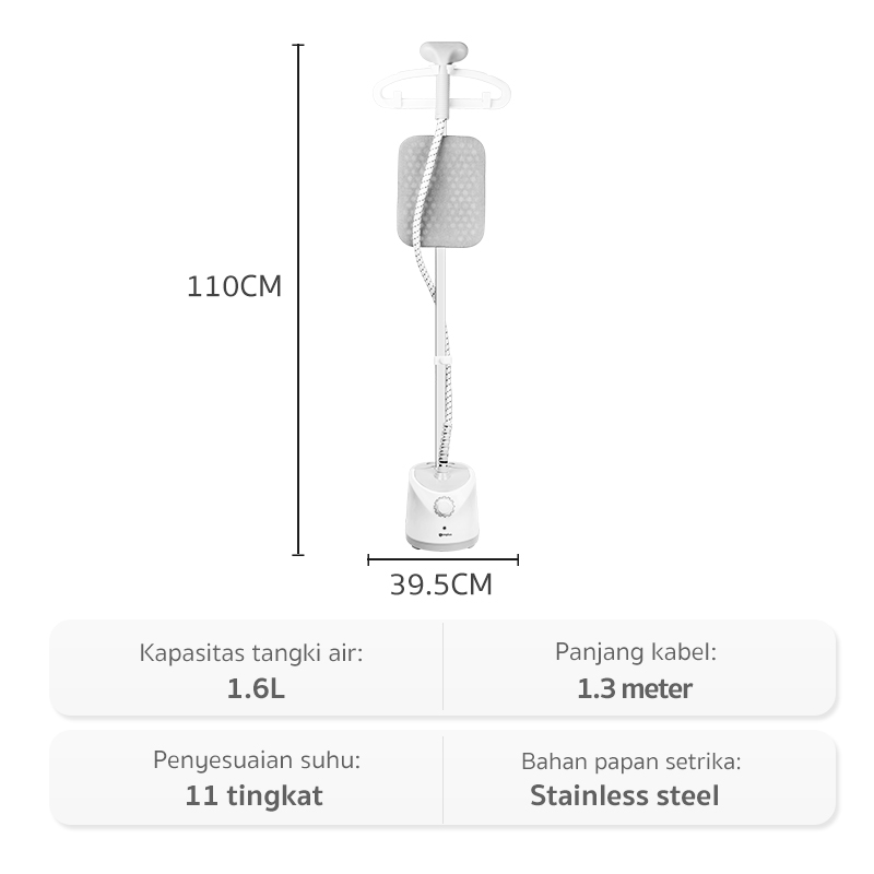 Jual Simplus Standing Setrika Uap 1.8L 2in1 Stand Garment Steamer gantung tangki air sterilisasi ...