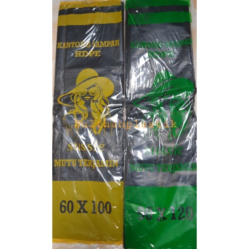 Jual Plastik Sampah/Trash Bag Hitam 40x60, 50x75, 60x100 & 90x120 ...