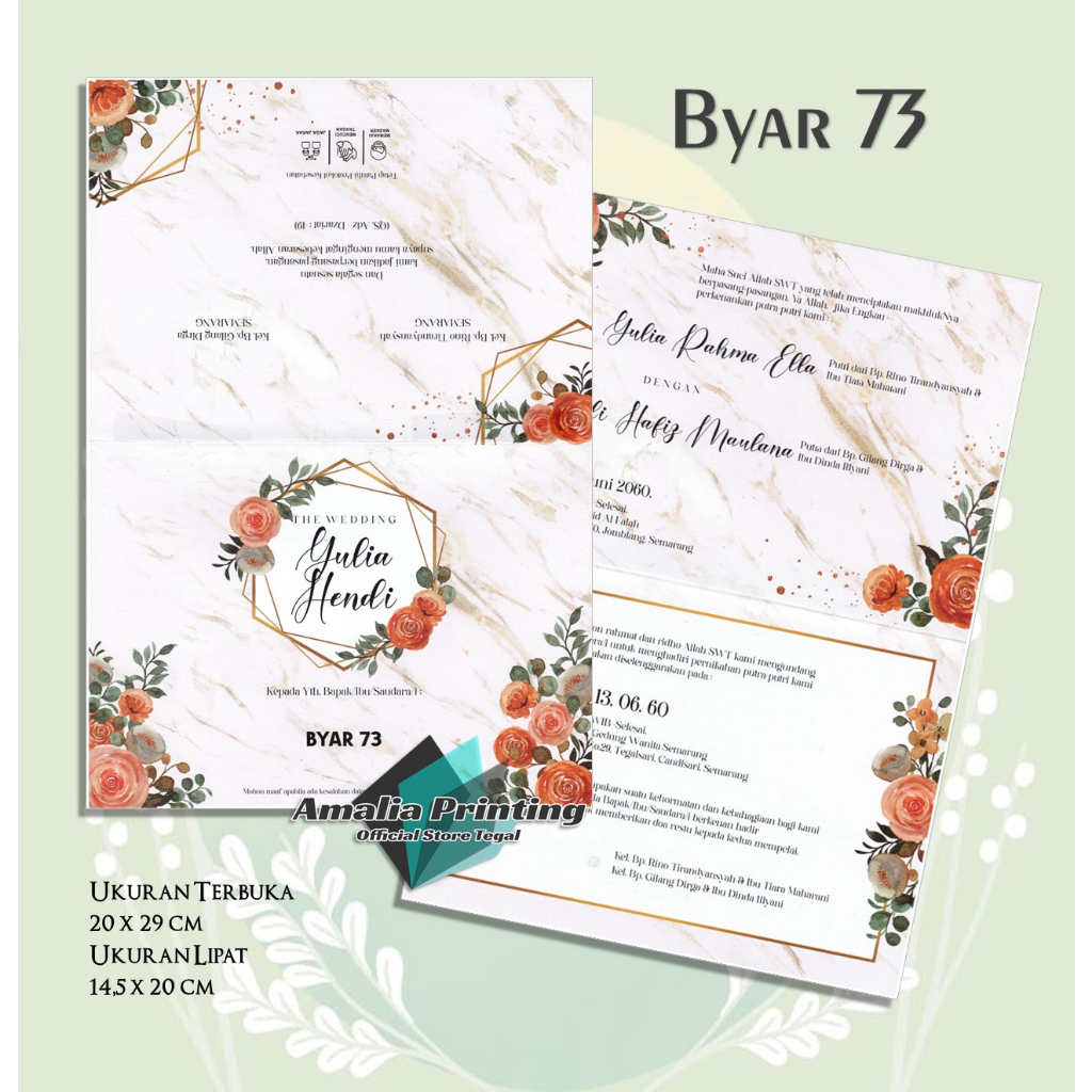 Jual Undangan Pernikahan Simple, Elegan, Murah, Unik, Aesthetic, Rustic ...
