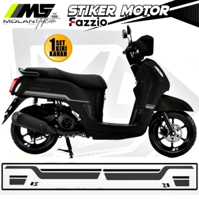 Jual Cutting Sticker Striping Variasi Yamaha Fazzio 125 FREE CUSTOM ...