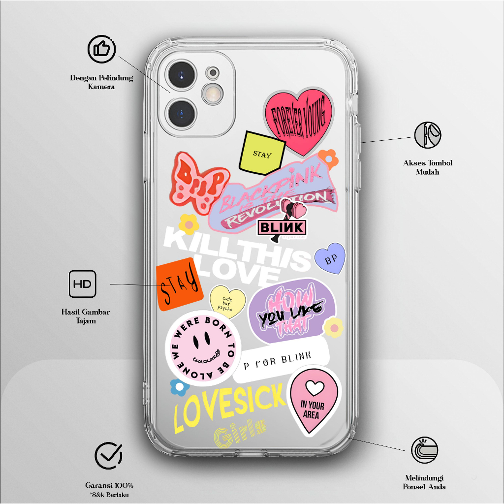 Jual Case Hp Crystal Clear Black P1nk For Sam Op Vi Ip Real XM Mobile ...