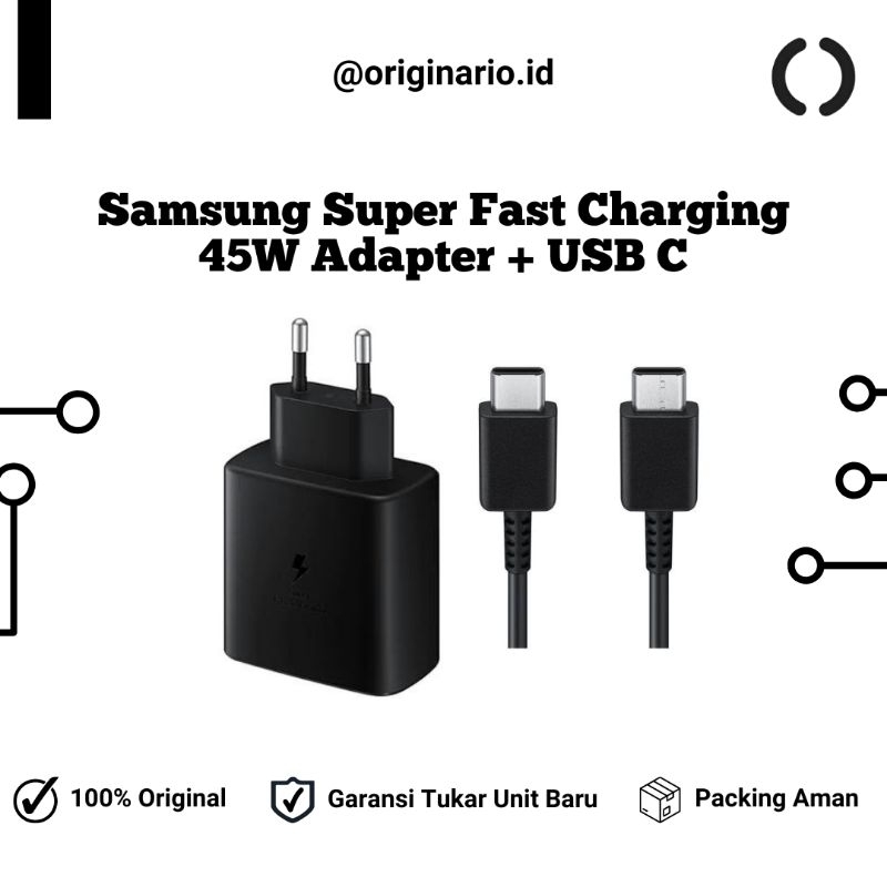 Jual Samsung Super Fast Charging 45W + USB C Original | Shopee Indonesia
