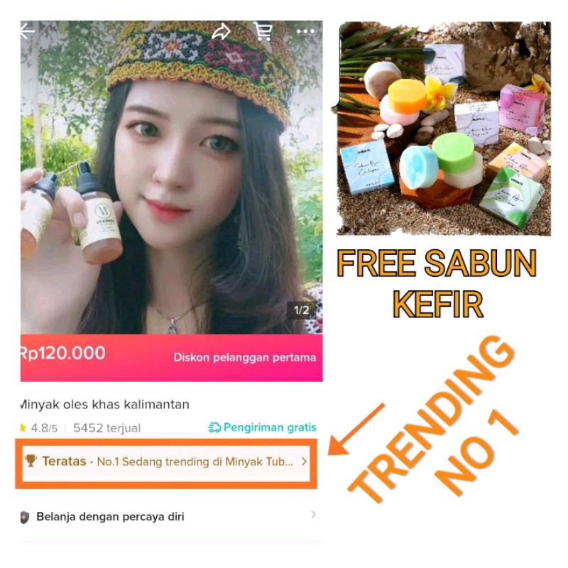 Jual (BONUS SABUN KEFIR) Minyak oles khas kalimantan useratu | Shopee ...