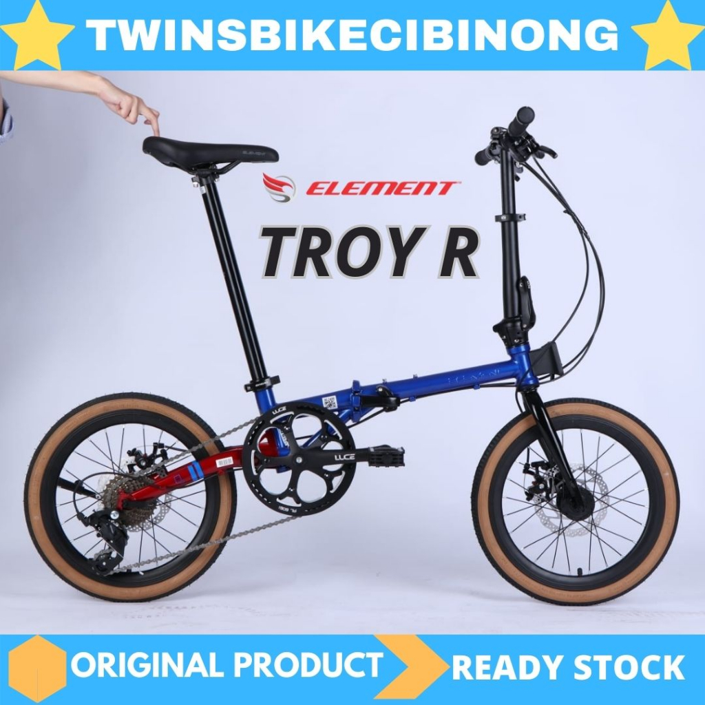 Jual Sepeda Lipat 16 Element Troy R 8Speed | Shopee Indonesia