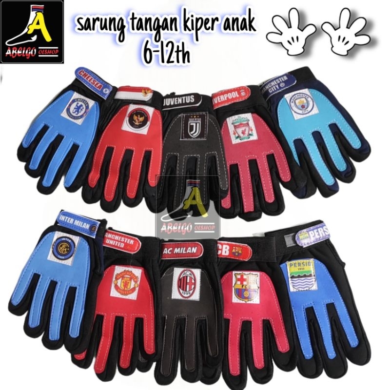Jual SARUNG TANGAN KIPER ANAK/Sarung tangan bola anak 6-12 th | Shopee ...