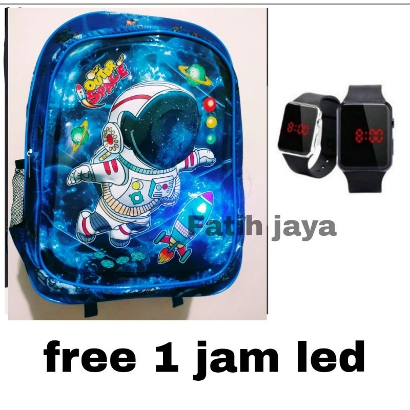 Jual tas anak laki - tas astronot - tas led anak - tas sekolah anak ...