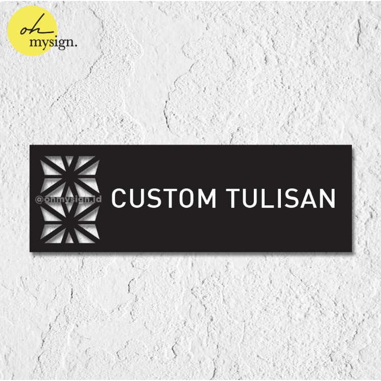 Jual Custom Tulisan Ruangan Office Sign Board Acrylic Hitam Solid ...