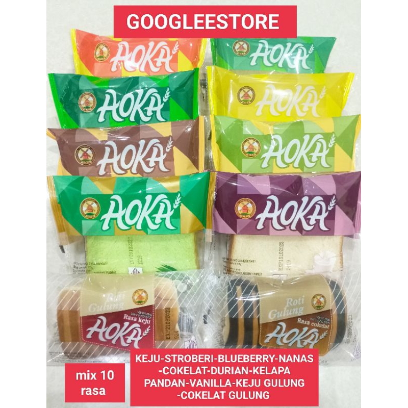 Jual AOKA ROTI VIRAL [TERLARIS] isi 10-60 pcs (rasa campur) | Shopee ...