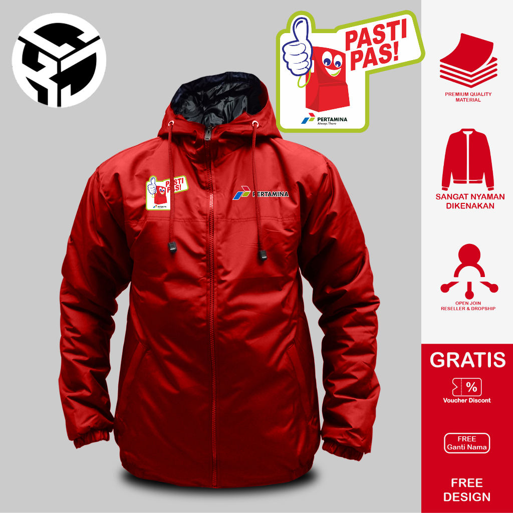 Jual JAKET BARN COSTUM PERTAMINA JAKET TEBAL TAHAN ANGIN JAKET POM ...