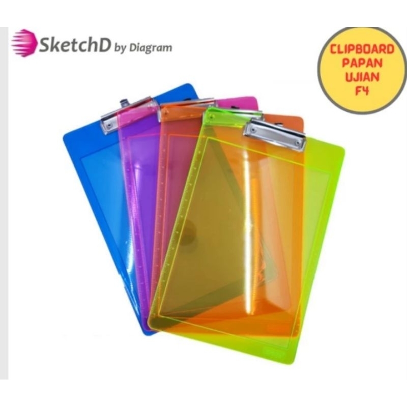 Jual Papan Lapangan warna warni transparan clip board | Shopee Indonesia