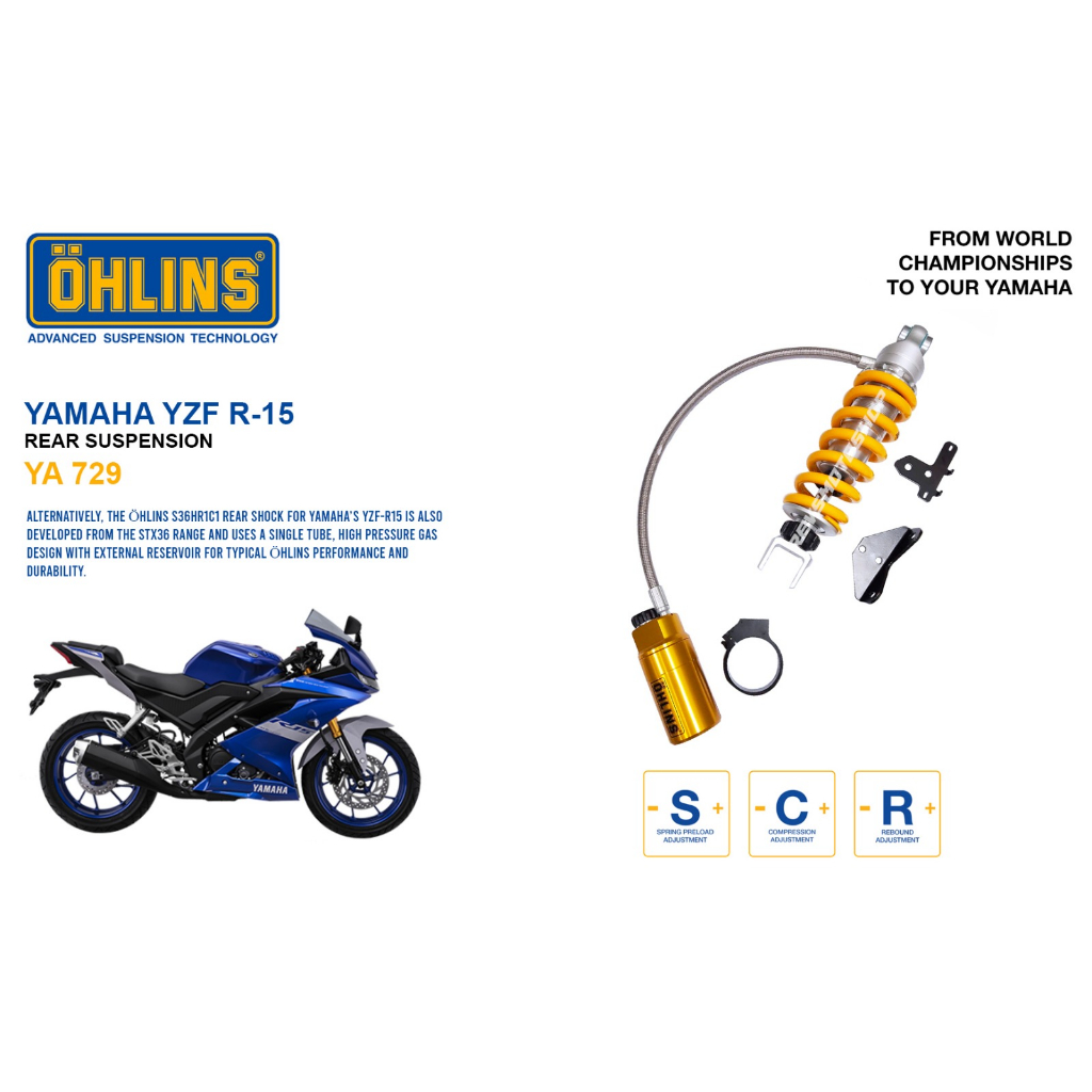 Jual SHOCK OHLINS YAMAHA R15V3 / R15VVA (GARANSI 3 TAHUN) | Shopee ...