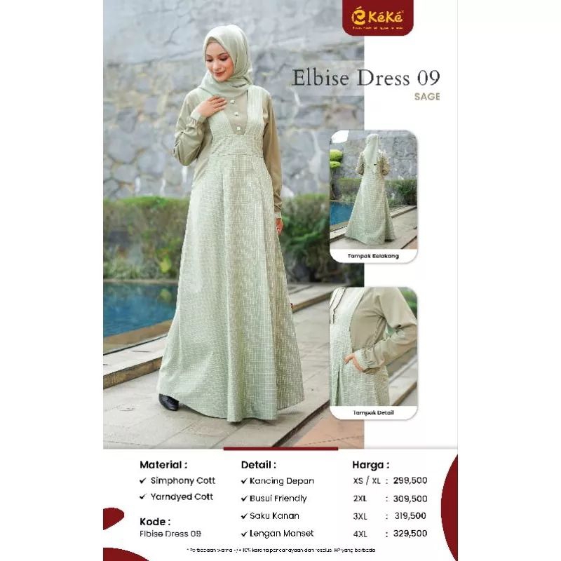 Jual Gamis Cantik//Elbise Dress 09//Dress Elegant dari Keke | Shopee ...