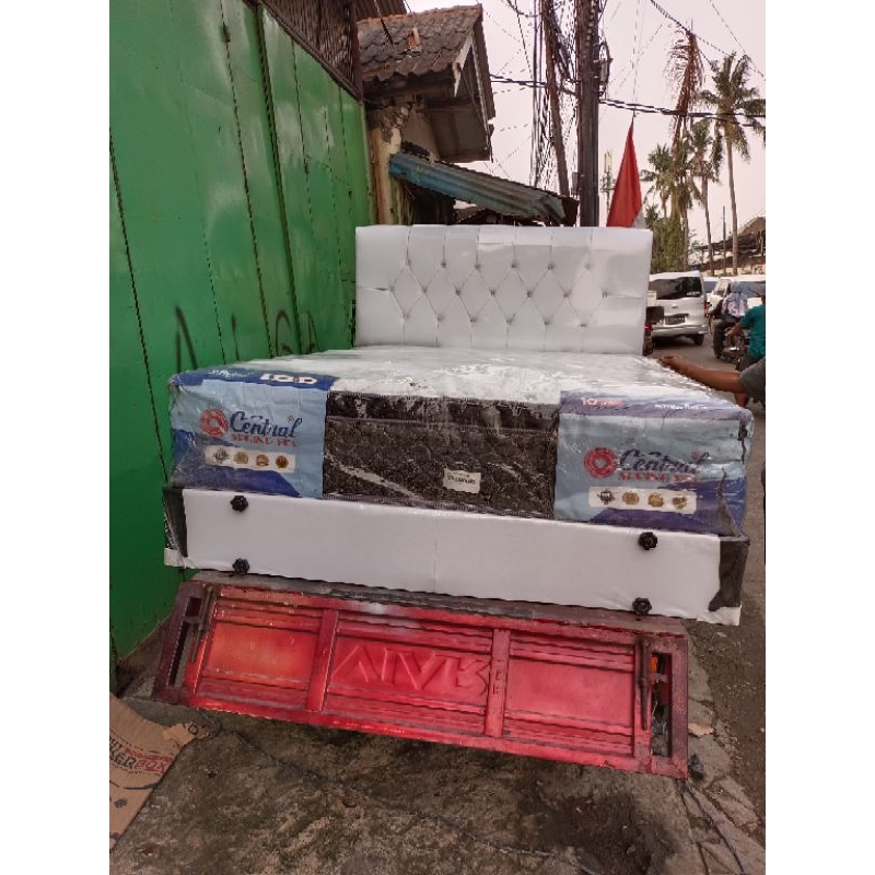 Jual kasur spring bed tempat tidur central dipan divan kayu dan ...
