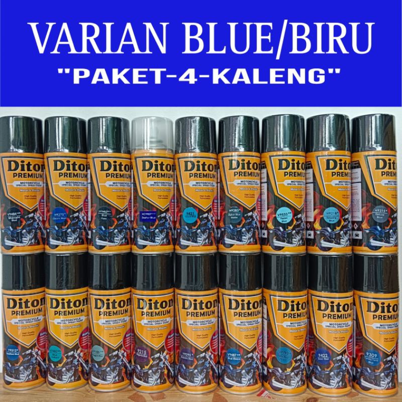 Jual PAKET-4-KALENG pilok pilox diton premium VARIAN BLUE varian BIRU ...