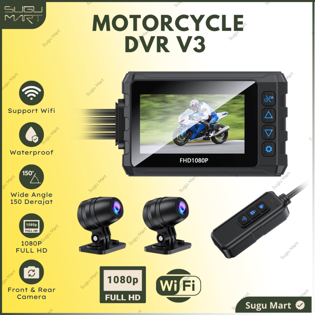 Jual DVR Motorcycle DVR V3 Recorder With Wifi GPS 1080P | Dvr Motor ...