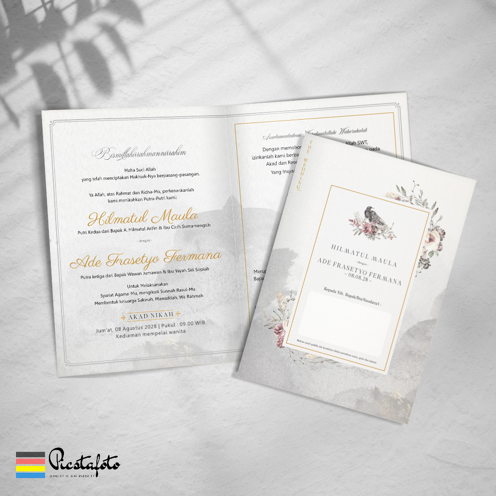 Jual Undangan Pernikahan / Undangan Resepsi Minimalis | Shopee Indonesia