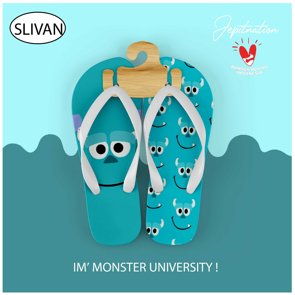 Jual [SANDAL JEPIT V2] Monster University James Sullivan (SLIVAN ...