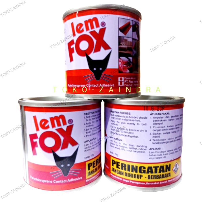 Jual lem FOX kuning kaleng cair 70gr | Shopee Indonesia