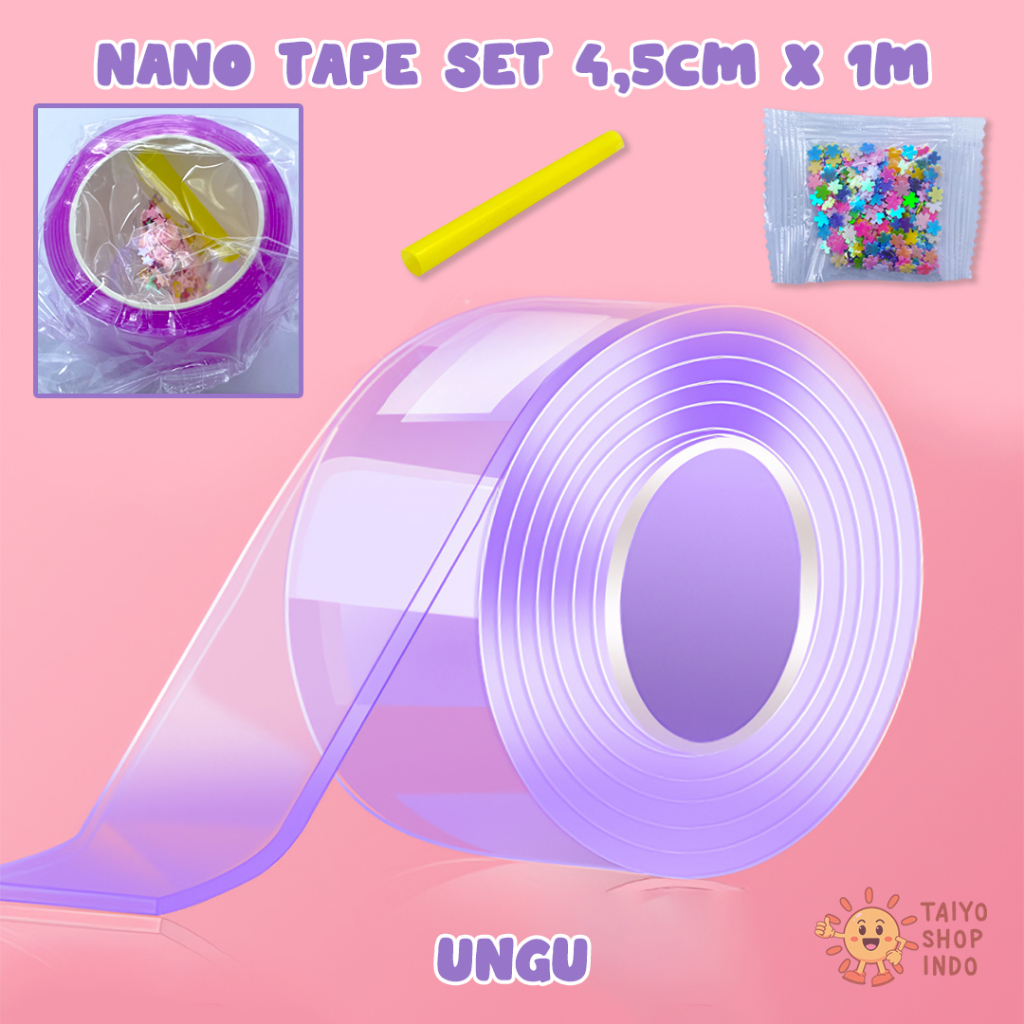 Jual TAIYO Mainan Anak Nano Tape Set 1 Meter Manik DIY Tiup Balon ...