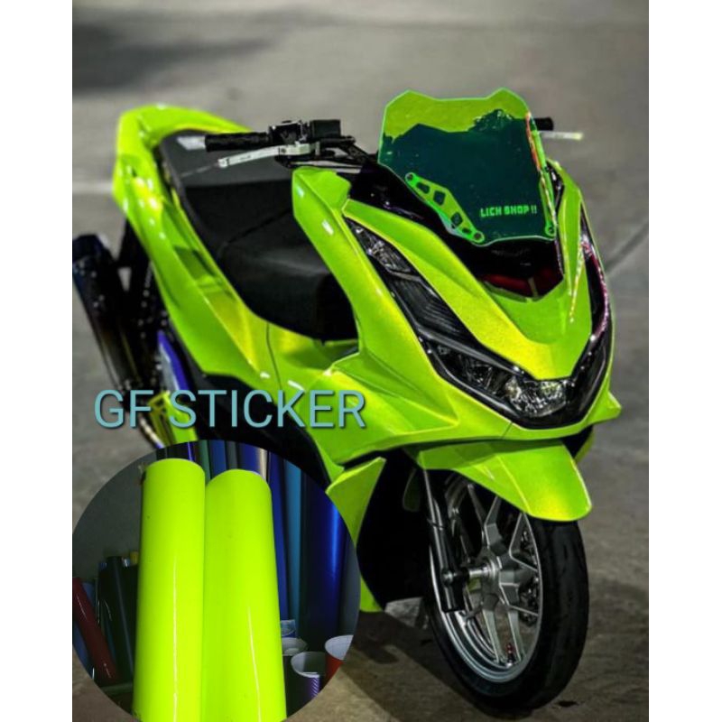 Jual Stiker skotlet hijau stabilo muda glossy scotlite motor hijau ...