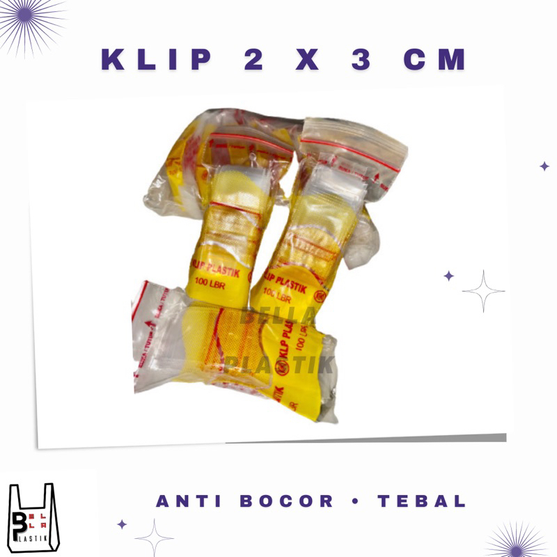 Jual PLASTIK KLIP BENING ZIP LOCK ZIP LOCK CLIP ZIPPER 2 x 3 cm 100 pcs ...