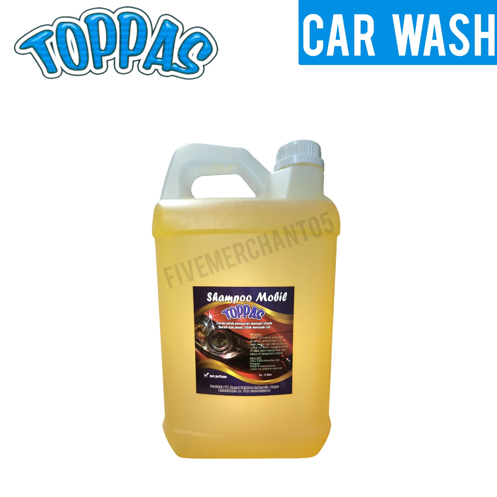 Jual Sabun Mobil Toppas JERIGEN 5 L Shampoo Motor Cuci Kendaraan Car ...