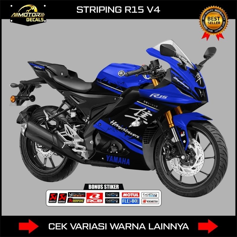 Jual STRIPING YAMAHA R15 V4 MOTIF HAYABUSA / STIKER DECAL MOTOR R15M ...