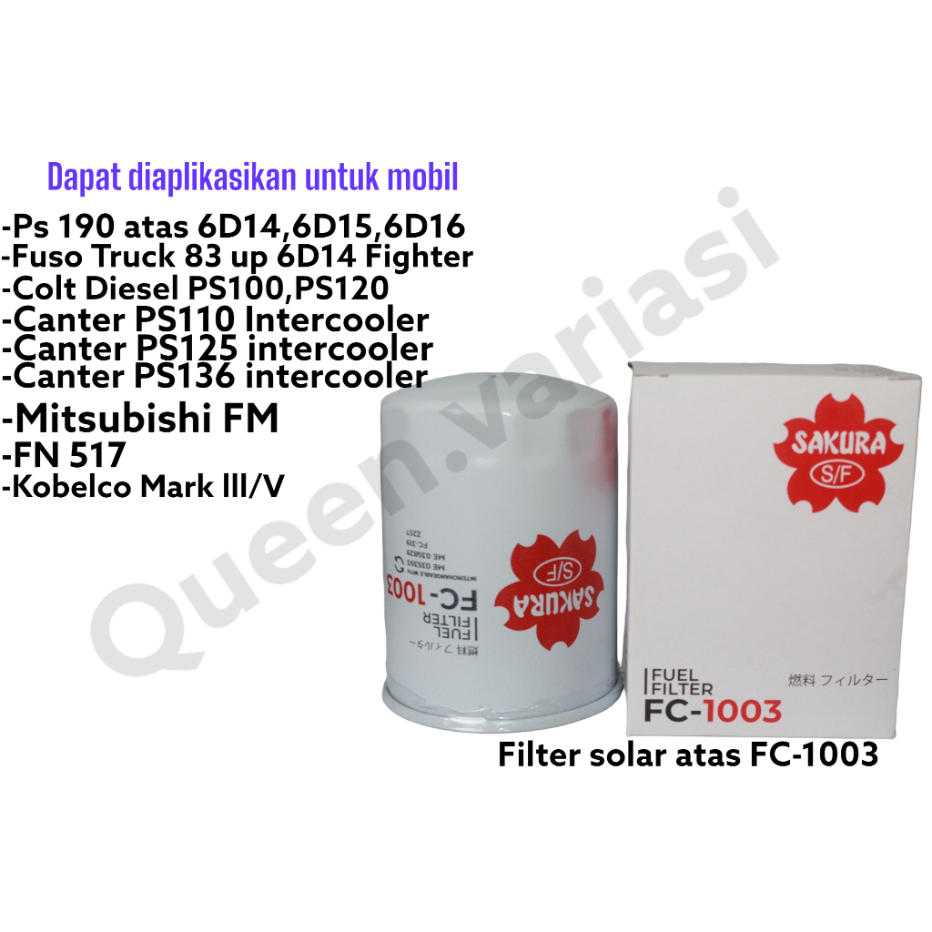 Jual FILTER SOLAR ATAS FUSO FIGHTER 6D14 FM PS190 FC-1003 | Shopee ...