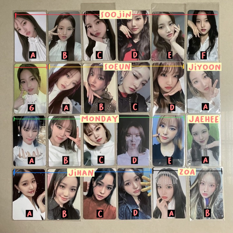 Jual weeekly soojin soeun jiyoon monday jaehee jihan zoa play game awake pga album photocard ...