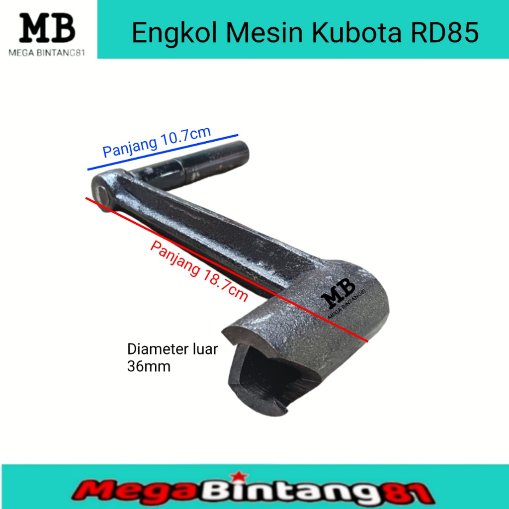 Jual engkol mesin kubota RD85 starting handle diesel kubota RD 85 ...