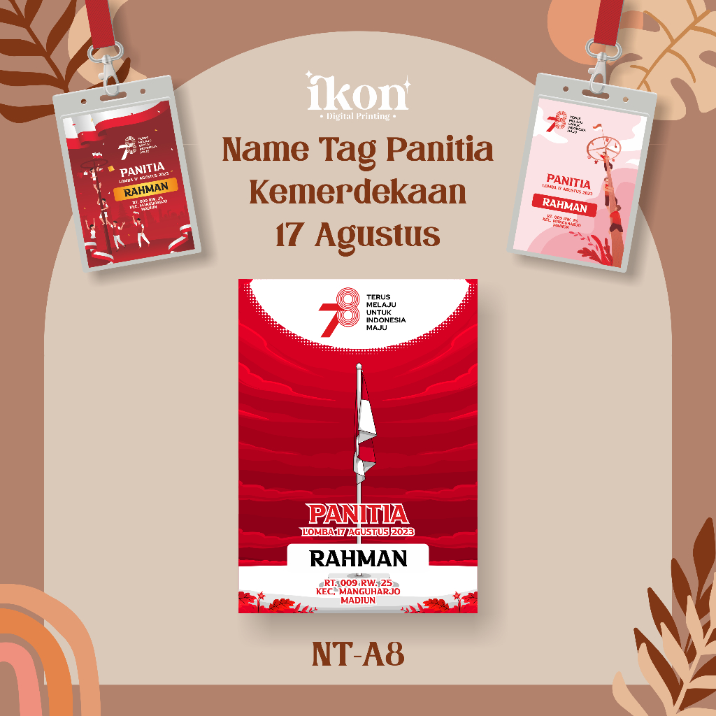 Jual NAME TAG PANITIA KEMERDEKAAN / PANITIA JALAN SANTAI 17 AGUSTUS ...