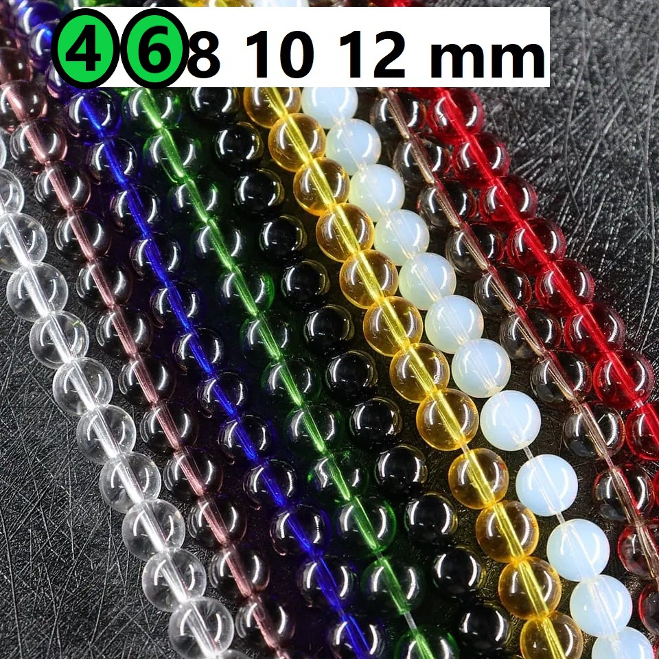 Jual Manik-Manik Kaca Bulat Bening / Manik Kaca Bulat Transparant Warna ...