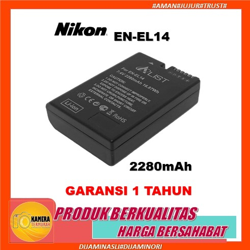 Jual KingMa Paket Complete Battery Baterai Batere Charger Set EN-EL14 Nikon D3200 D3100 D5300 ...