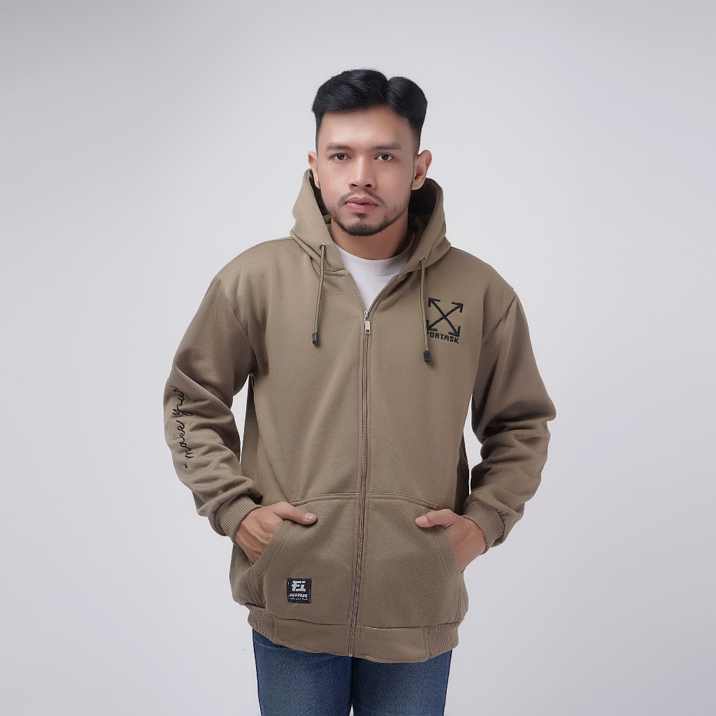 Jual Hoodie Zipper Fortask Bordir Premium Unisex Cewek Cowok sweater ...