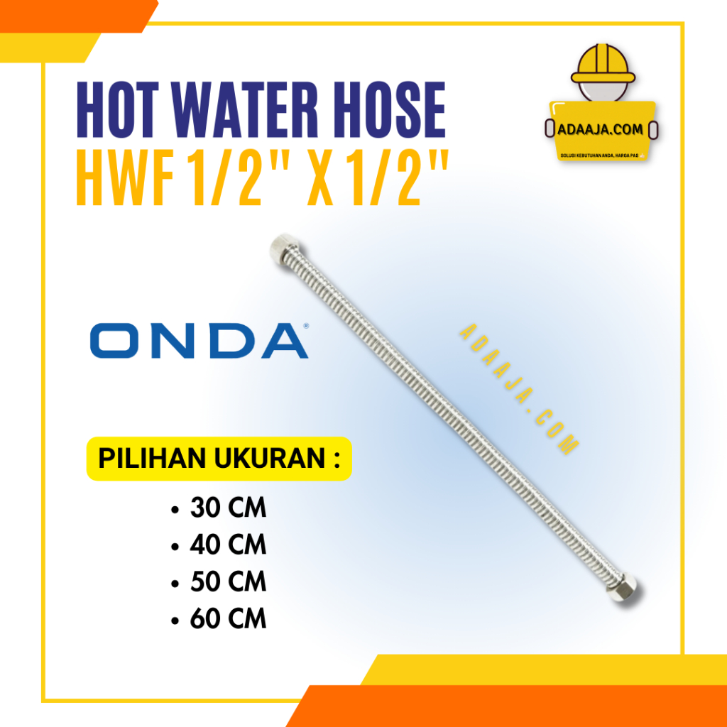 Jual Selang HWF Onda Water Heater Flexible Hose Air Panas 1/2" x 1/2" | Shopee Indonesia