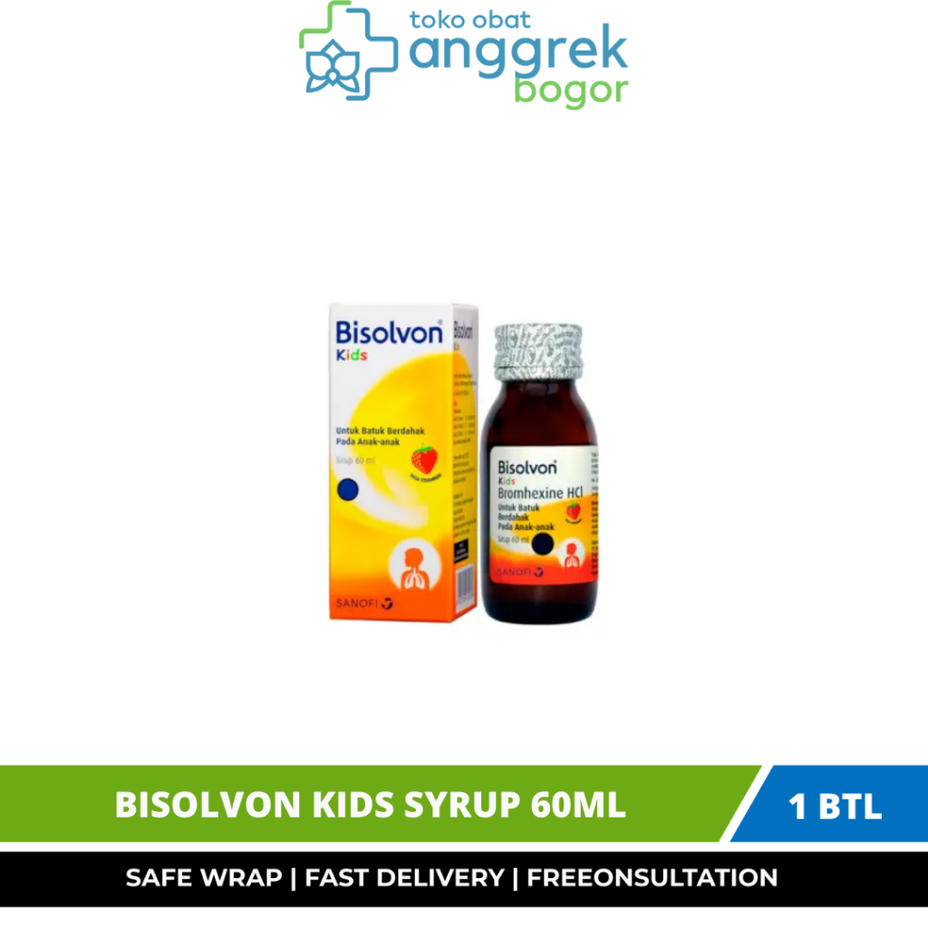Jual BISOLVON KIDS SYRUP 60ML/OBAT BATUK ANAK/PENGENCER DAHAK PADA ...