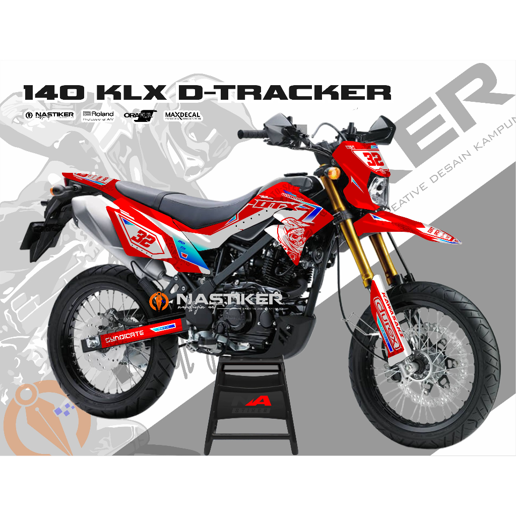 Jual DECAL DTRACKER MERAH - DECAL KLX D-TRACKER FULL BODY MERAH ...