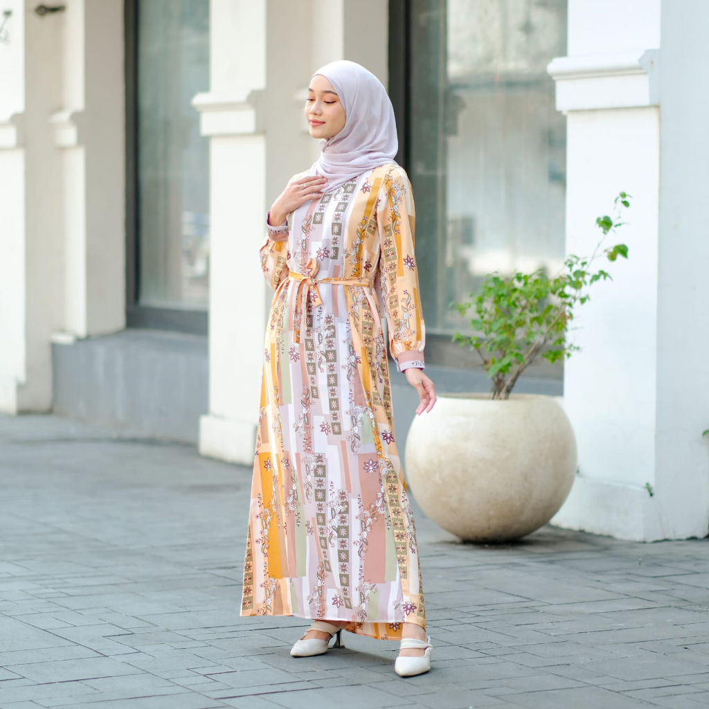 Jual Gamis Maxmara Home Dress Thalia KVG Modesty | Shopee Indonesia